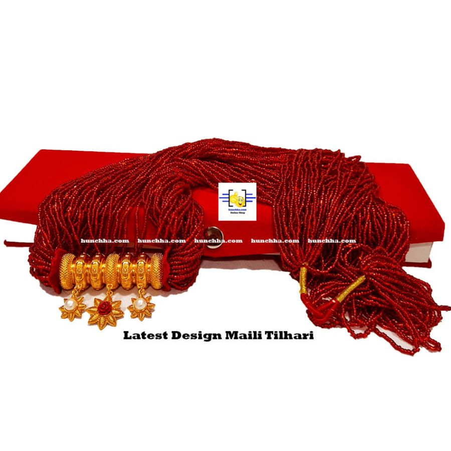 Latest Design Maili Tilhari Red Pote - Export From Nepal